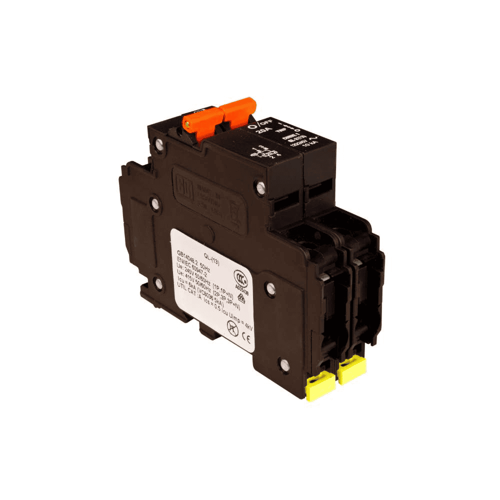 MidNite Solar 20-30A 120/240V AC 2-Pole Din Rail Mount Circuit Breaker - Kizuna